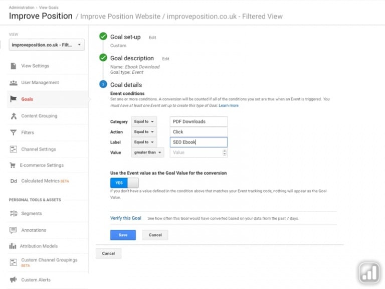 How To Setup Google Analytics Event Tracking // Improve Position